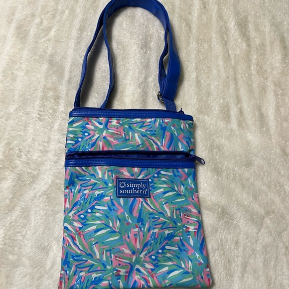 Simply Southern | Bags | Simply Southern Blue And Pink Crossbody Bag ...